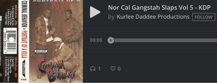 Nor Cal Gangstah Slaps Vol 5 by Kurlee Daddee Productions – 2022 | KurleeDaddee.com